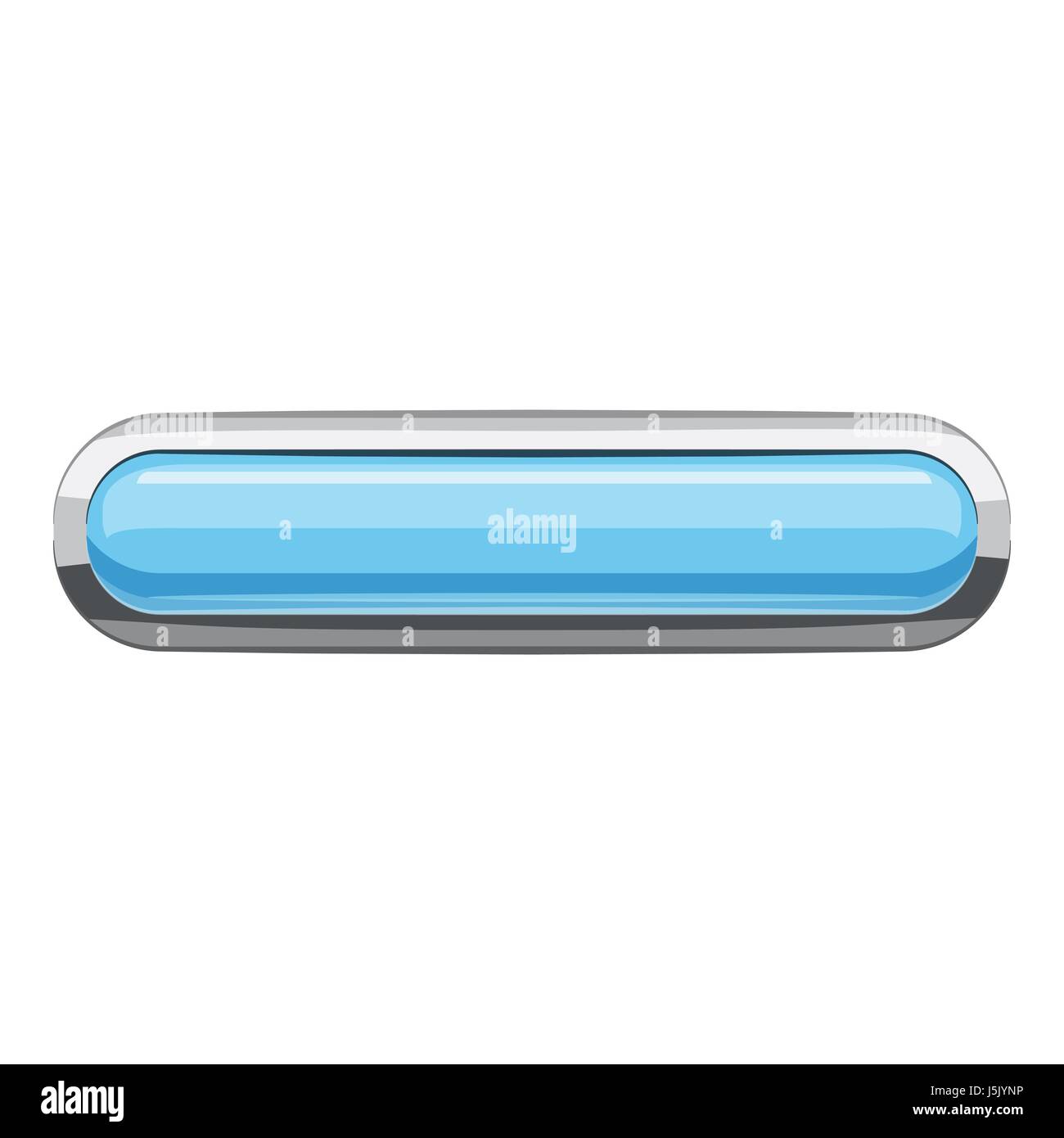 Light blue rectangular button icon, cartoon style Stock Vector Image ...