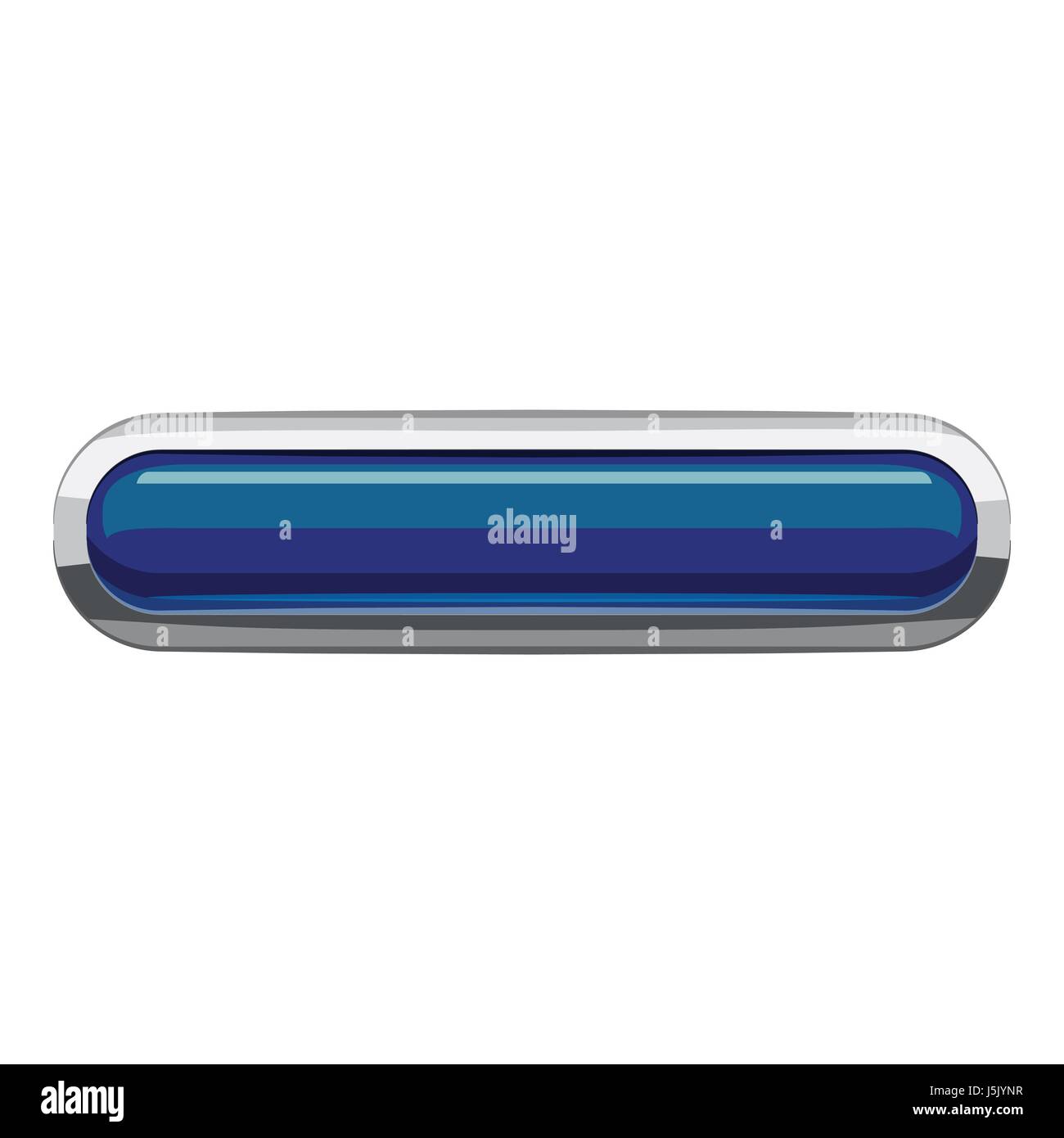 Blue rectangular button icon, cartoon style Stock Vector Image & Art ...