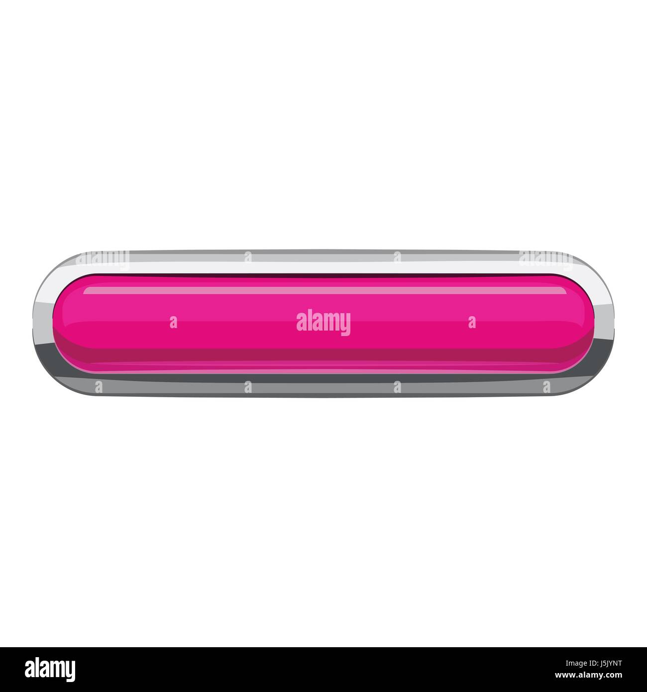 Pink rectangular button icon, cartoon style Stock Vector Image & Art ...