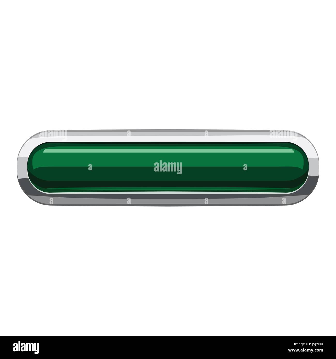 Dark green rectangular button icon, cartoon style Stock Vector Image ...