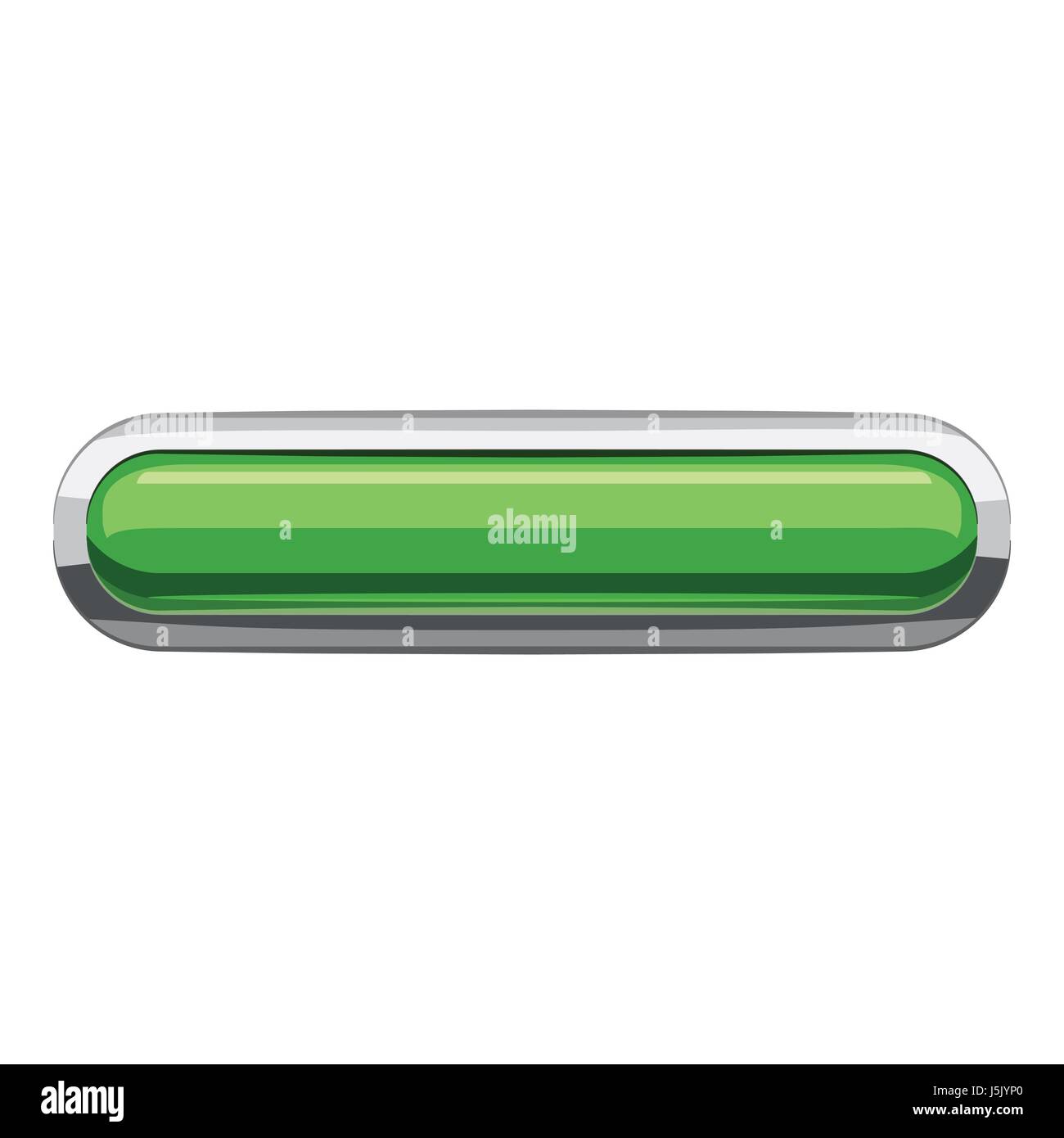 Light green rectangular button icon, cartoon style Stock Vector Image ...