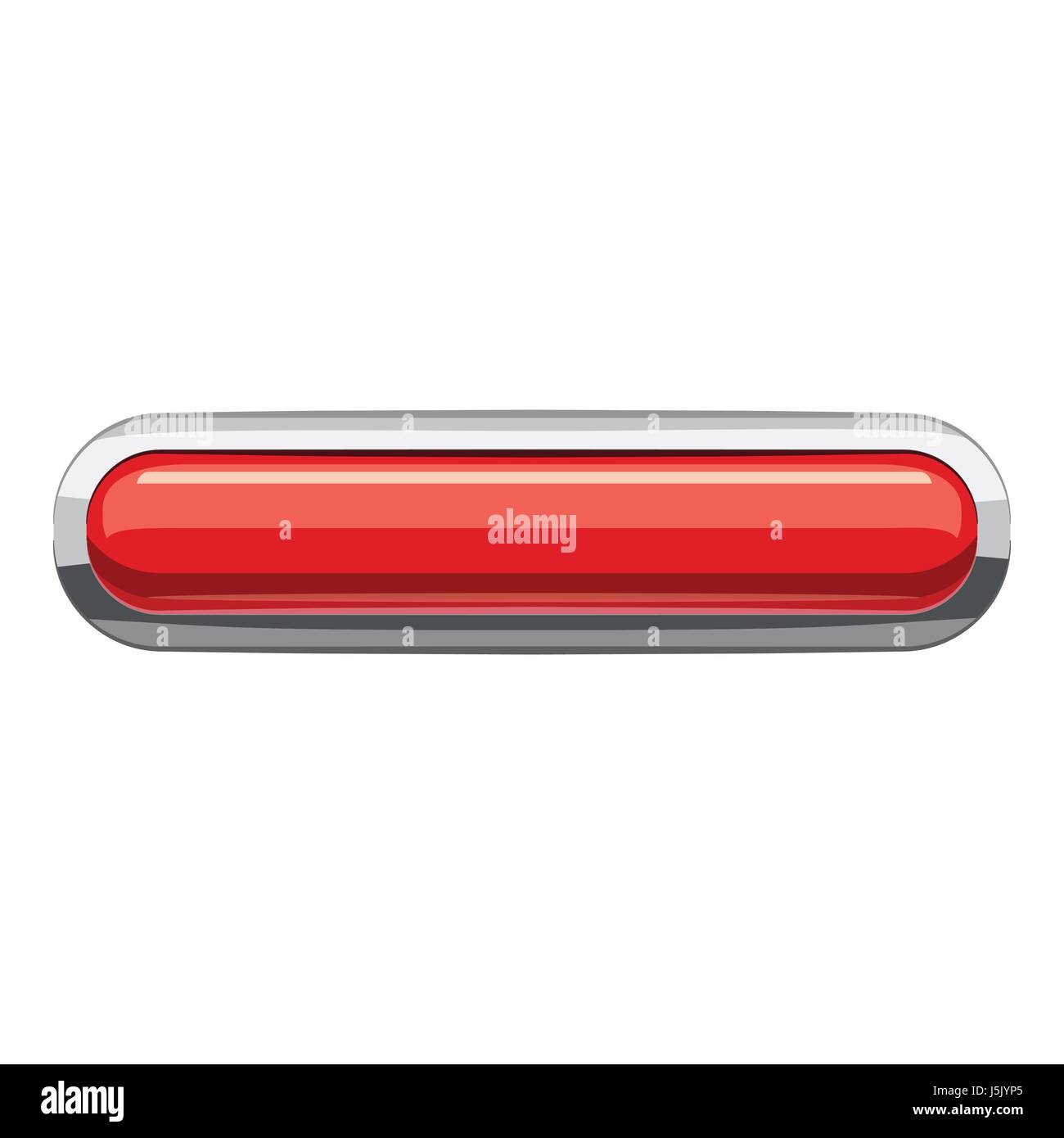Red rectangular button icon, cartoon style Stock Vector Image & Art - Alamy