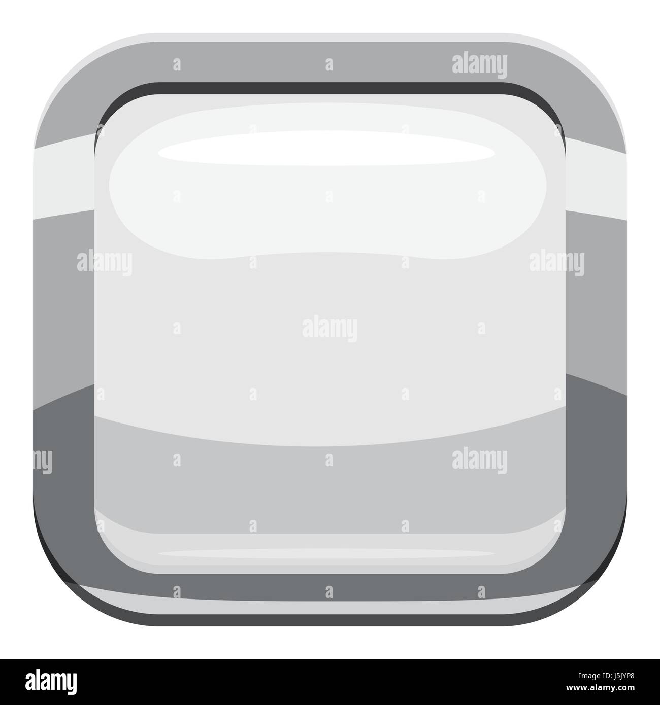 White square button icon, cartoon style Stock Vector Image & Art - Alamy