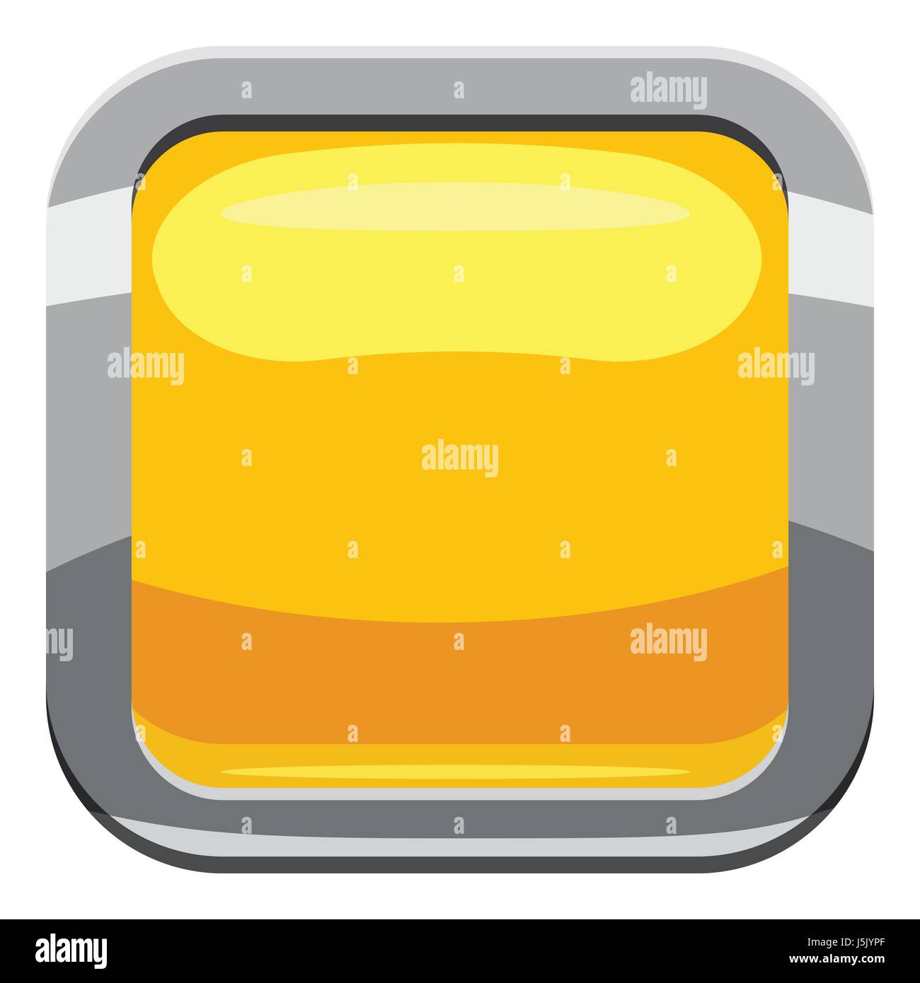 Yellow square button icon, cartoon style Stock Vector Image & Art - Alamy