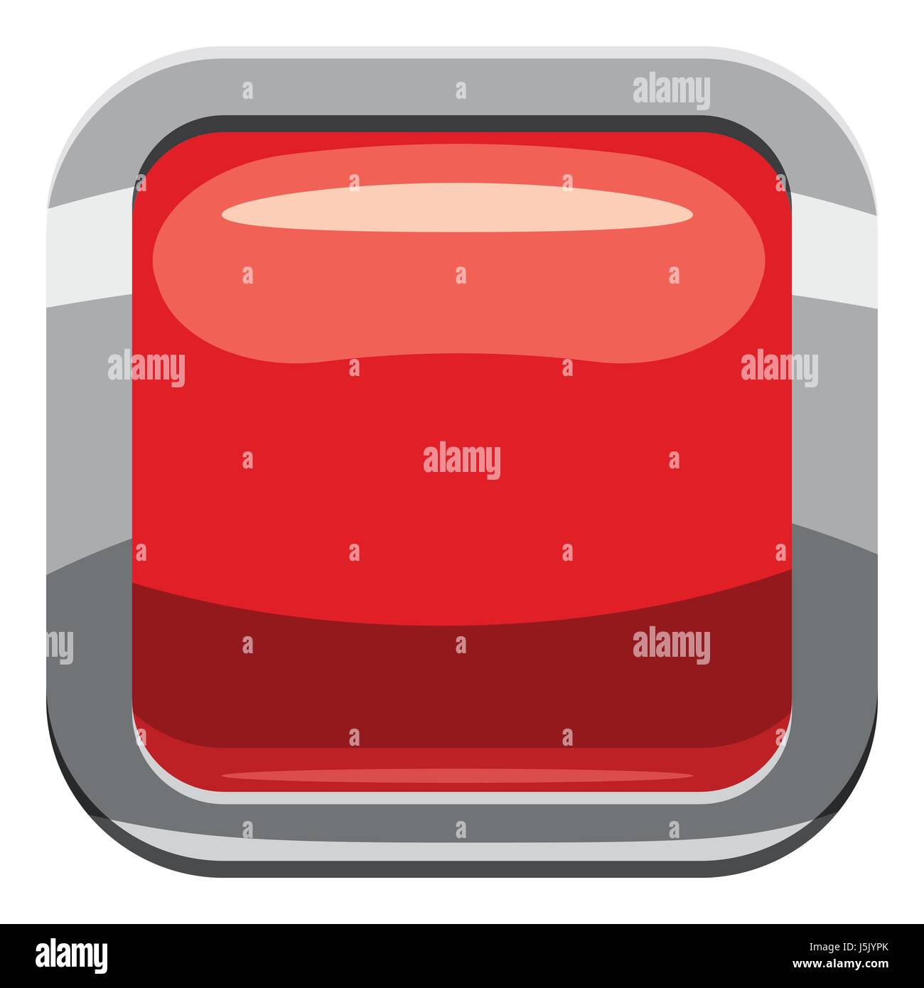 Red square button icon, cartoon style Stock Vector Image & Art - Alamy
