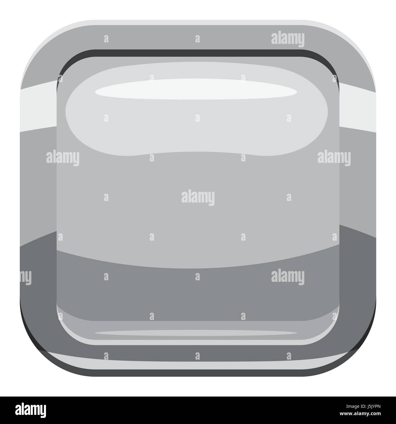Gray square button icon, cartoon style Stock Vector Image & Art - Alamy