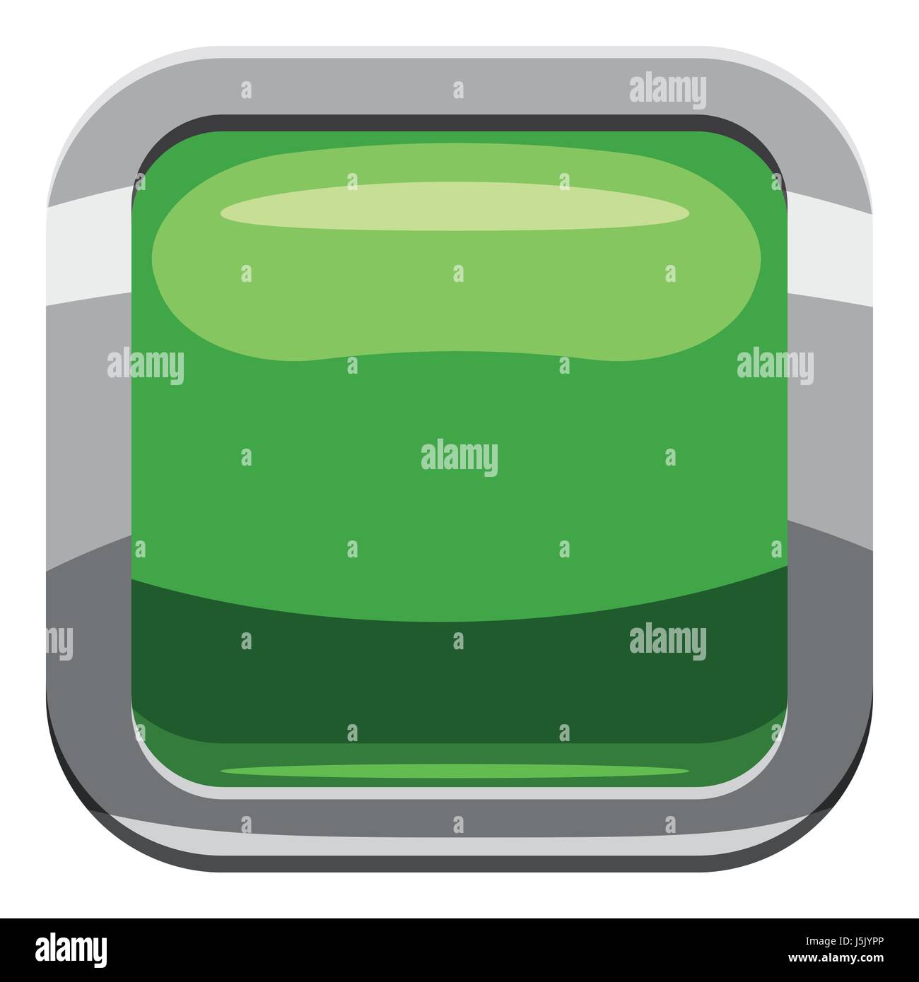 Light green square button icon, cartoon style Stock Vector Image & Art ...