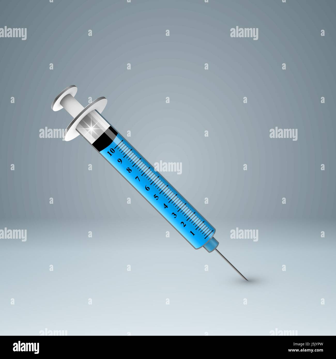 Syringe icon on the grey background Stock Vector Image & Art - Alamy