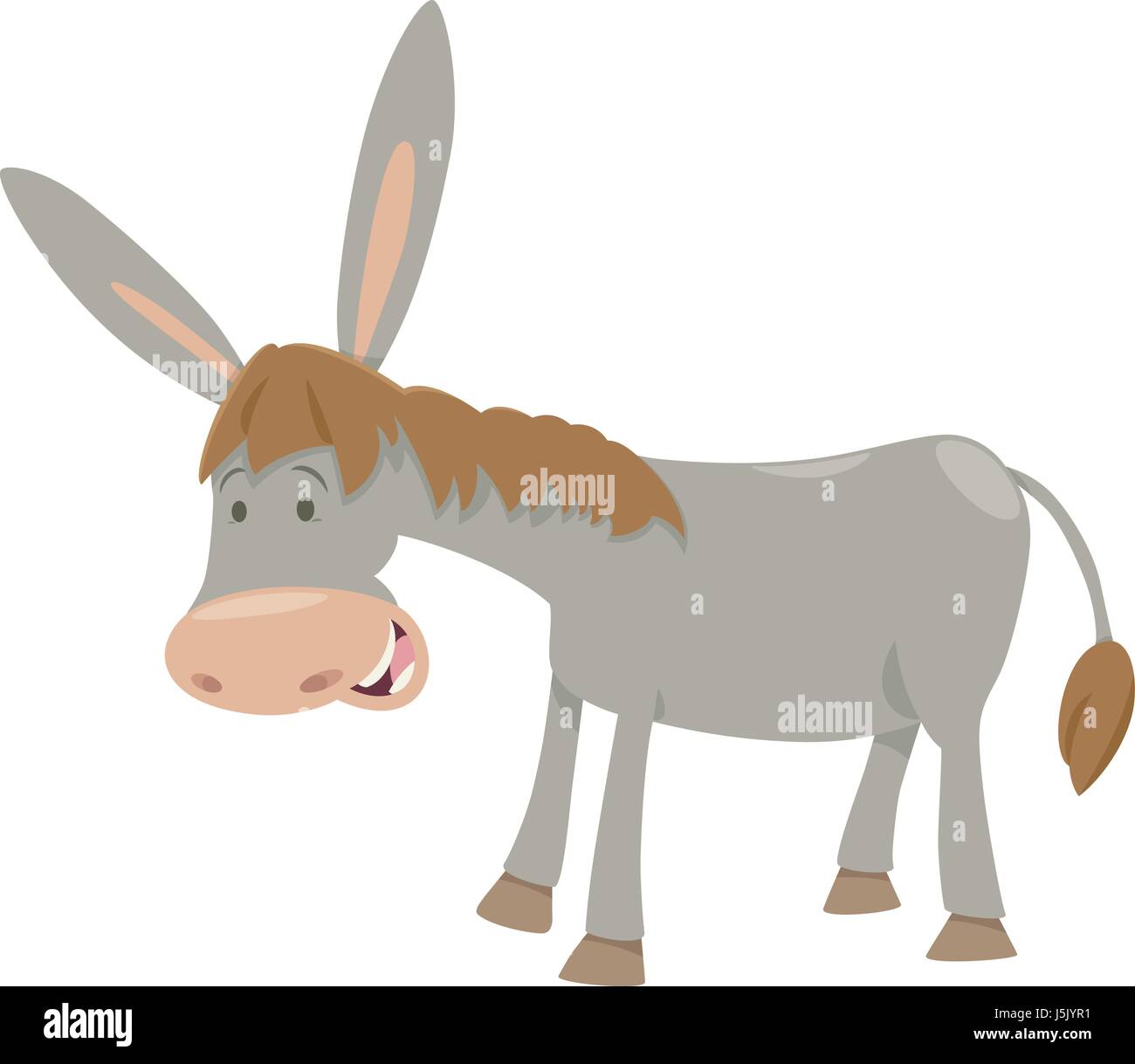 Smiling donkey cartoon hi-res stock photography and images - Alamy