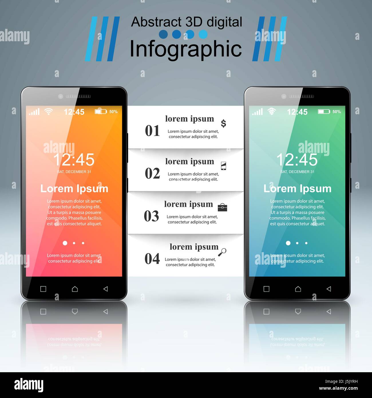 3D infographic. Smartphone icon Stock Vector Image & Art - Alamy