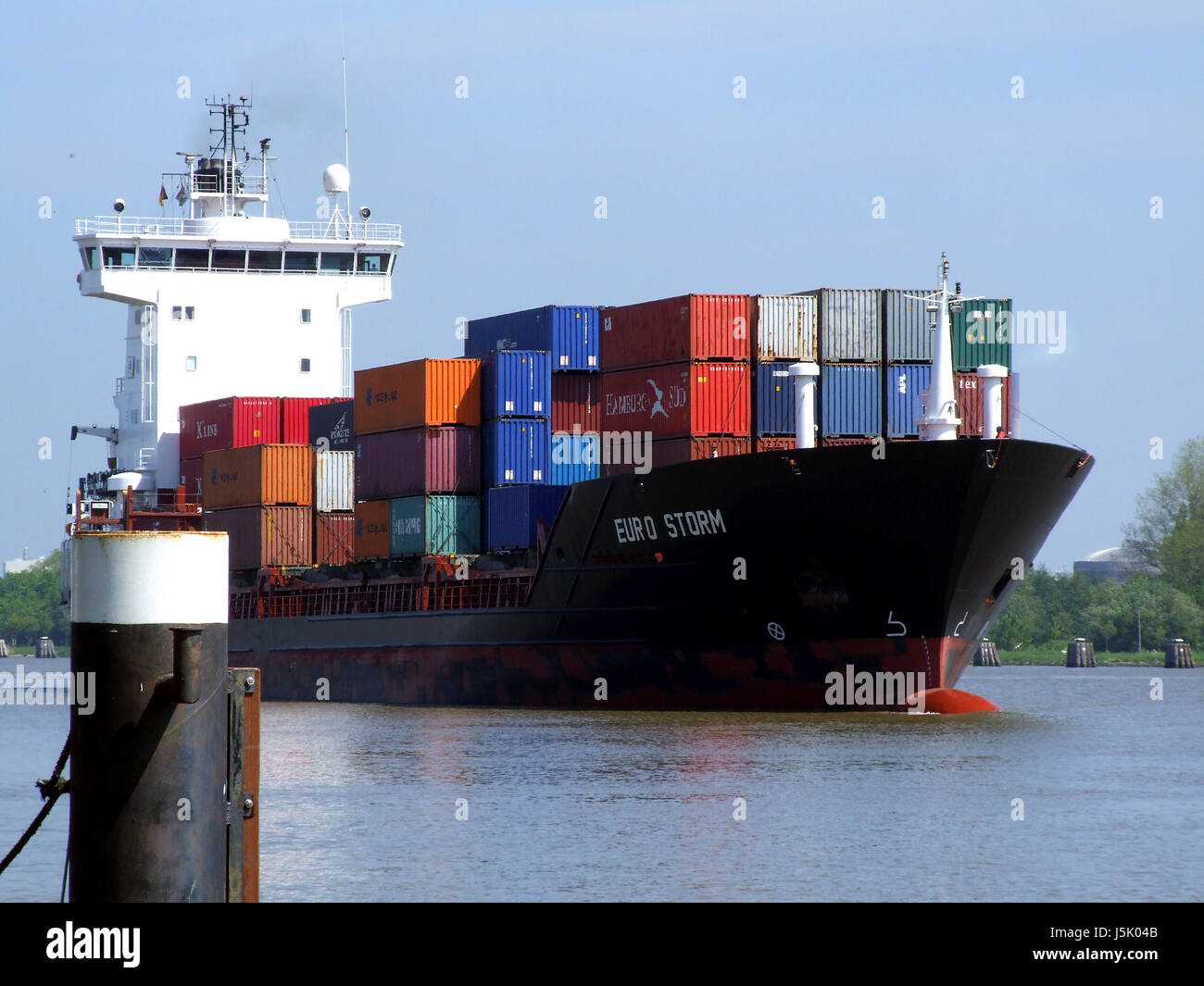 container ship navigation seafaring harbor channel transport sluice ...