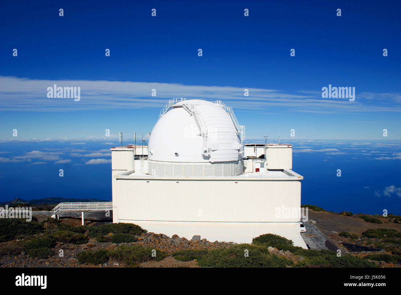 blue upstairs science research dome cold spain space over atlantic ...
