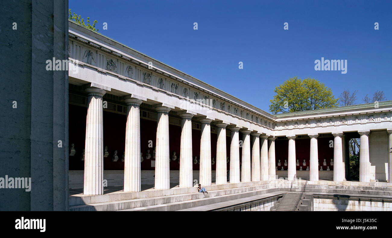 historical antique tourism columns bavaria spring germany german ...