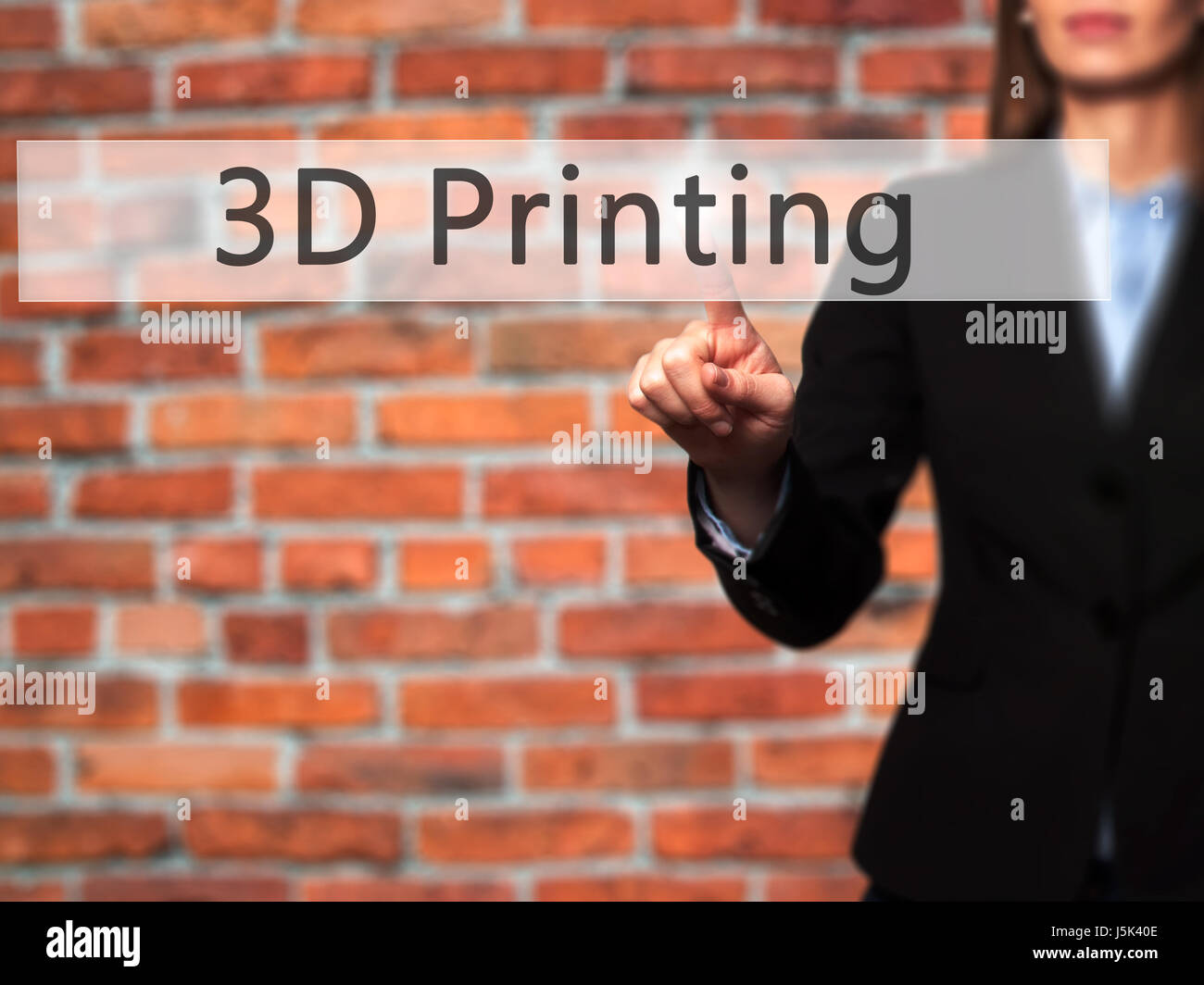 3D Printing - Businesswoman hand pressing button on touch screen ...