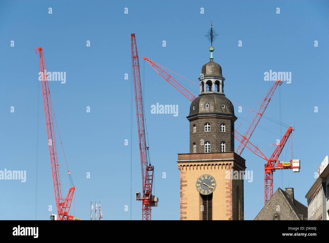 blue tower church window porthole dormer window pane dome contrast ...
