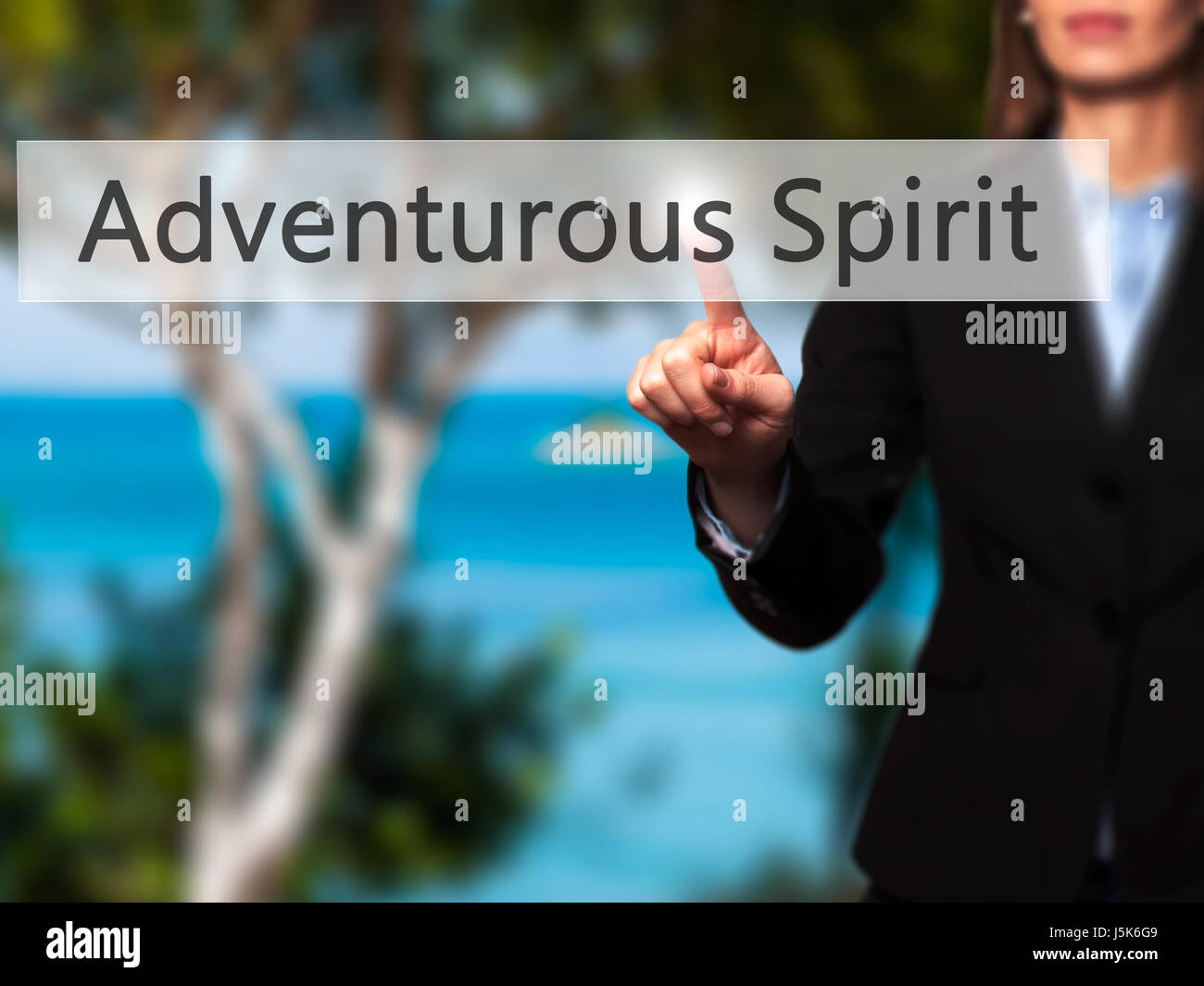 Adventurous Spirit - Isolated female hand touching or pointing to ...