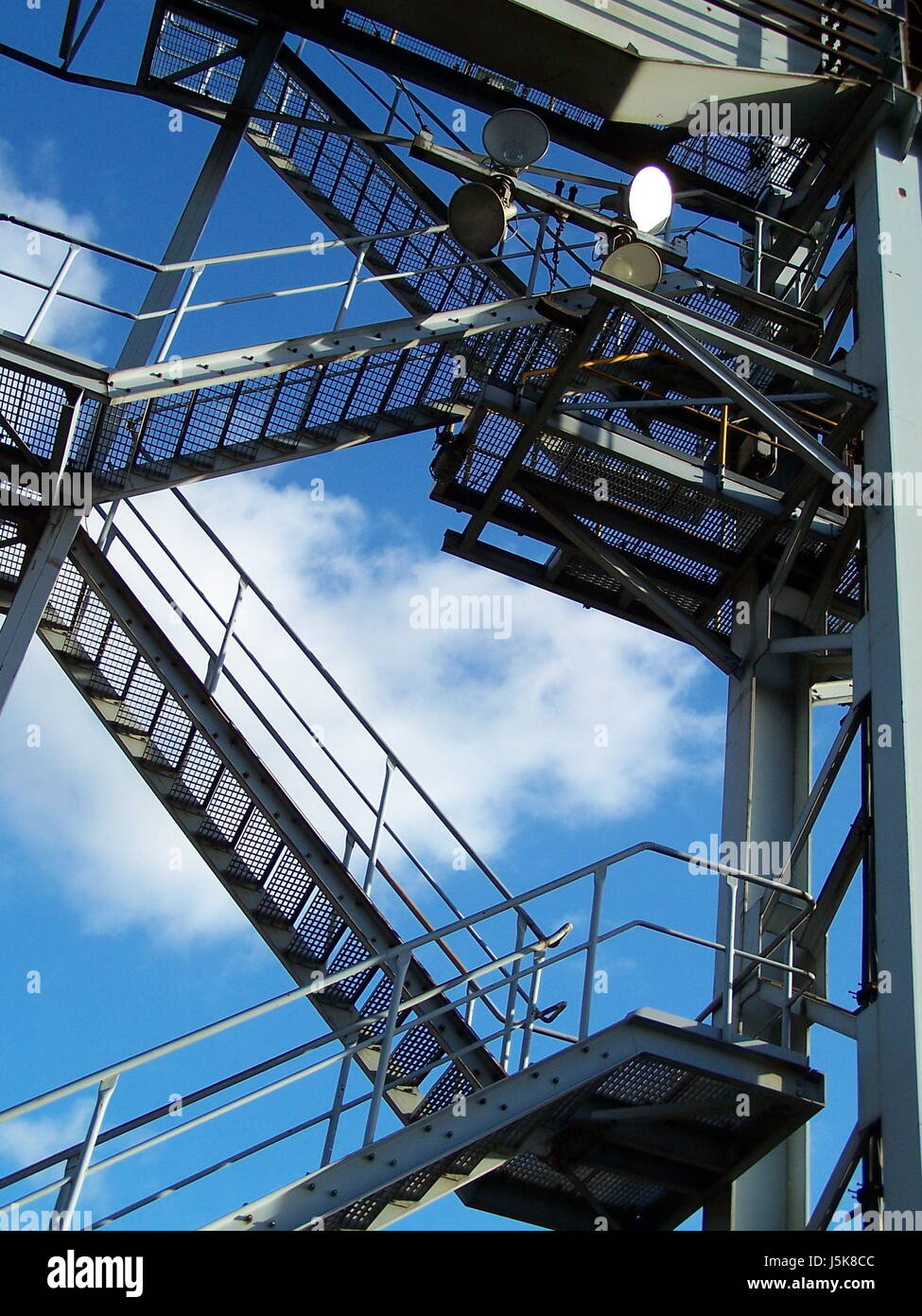 stairs upstairs industry steel plant railing scaffold scaffolding floor ...
