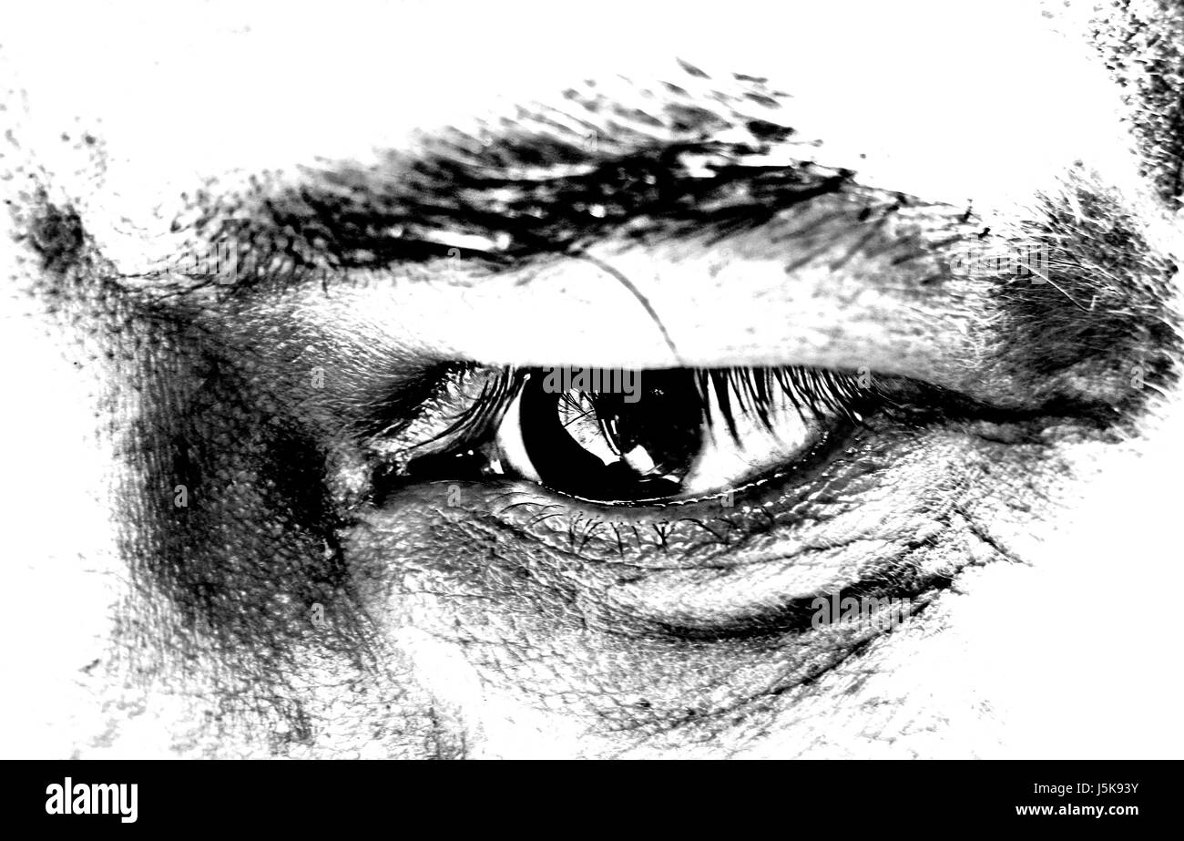 guy male masculine eye organ bw look glancing see view looking peeking ...