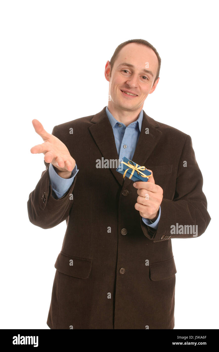 man with gift Stock Photo - Alamy