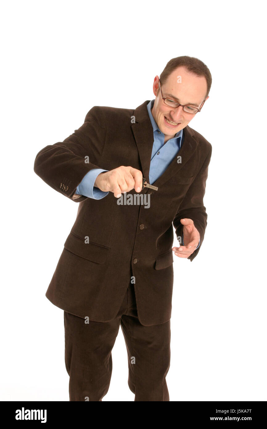 man with key Stock Photo - Alamy