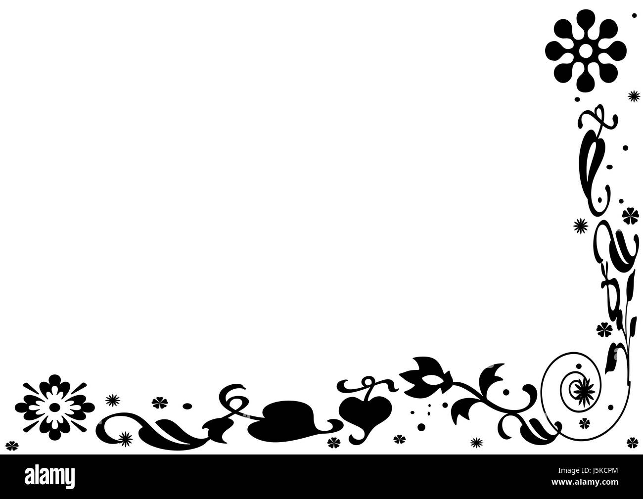 Fancy Border Black And White