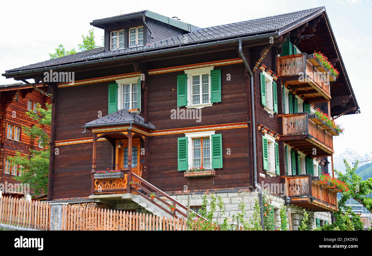 old valais house Stock Photo - Alamy