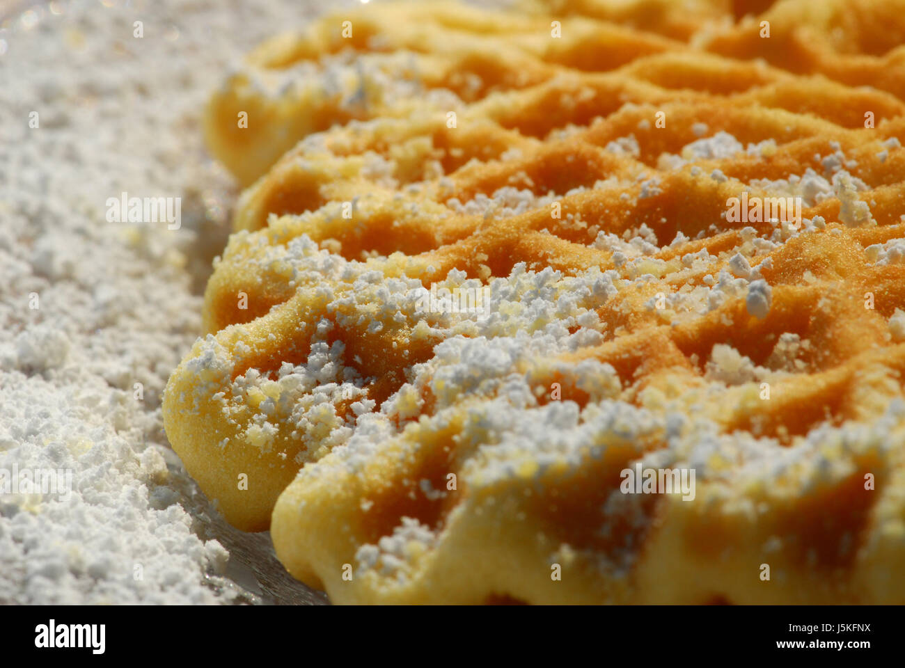 waffle with icing sugar Stock Photo - Alamy