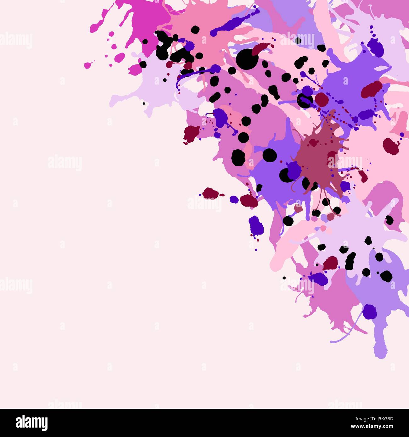 Pink maroon purple lilac artistic ink splashes vector background, copy ...
