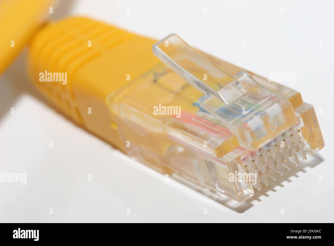 rj45 connector yellow Stock Photo - Alamy