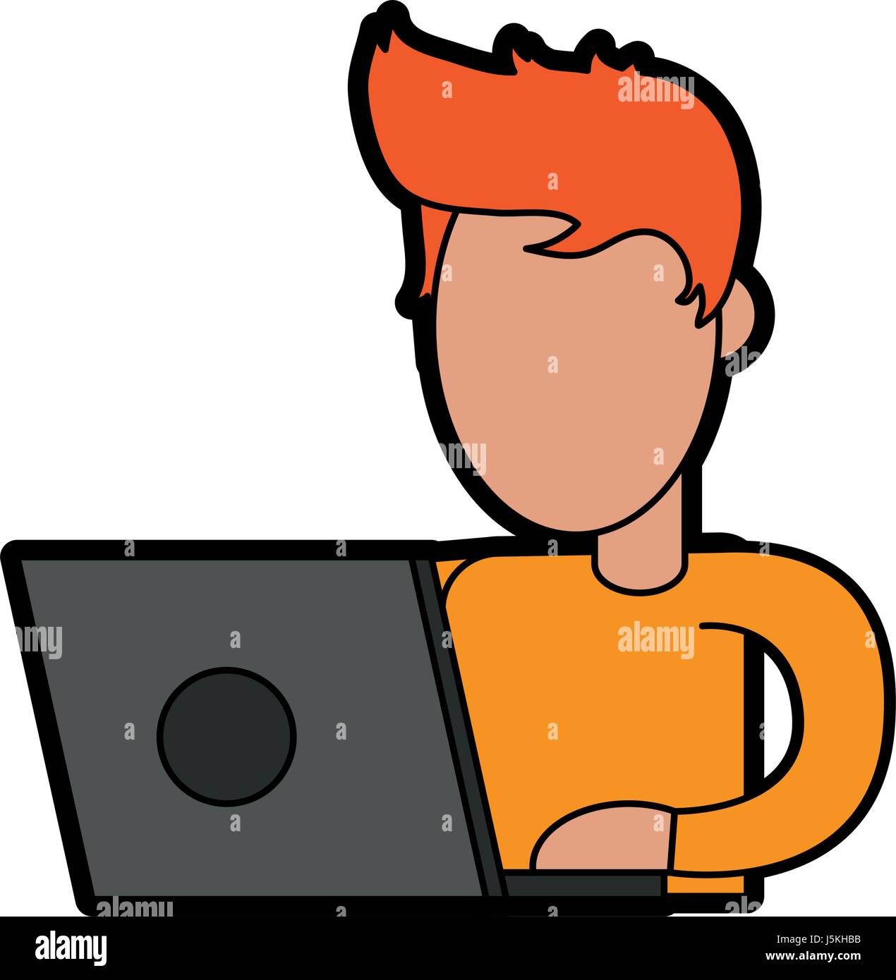 person using laptop computer icon image Stock Vector Image & Art - Alamy