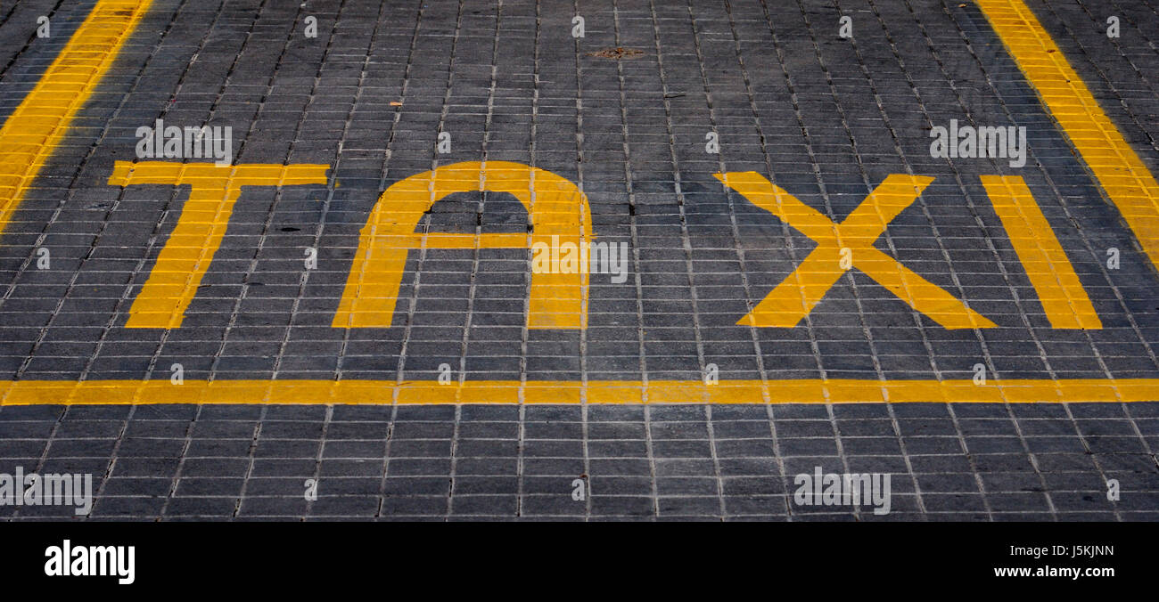 taxi parking place square booth reserved taxi rank shield level yellow ...