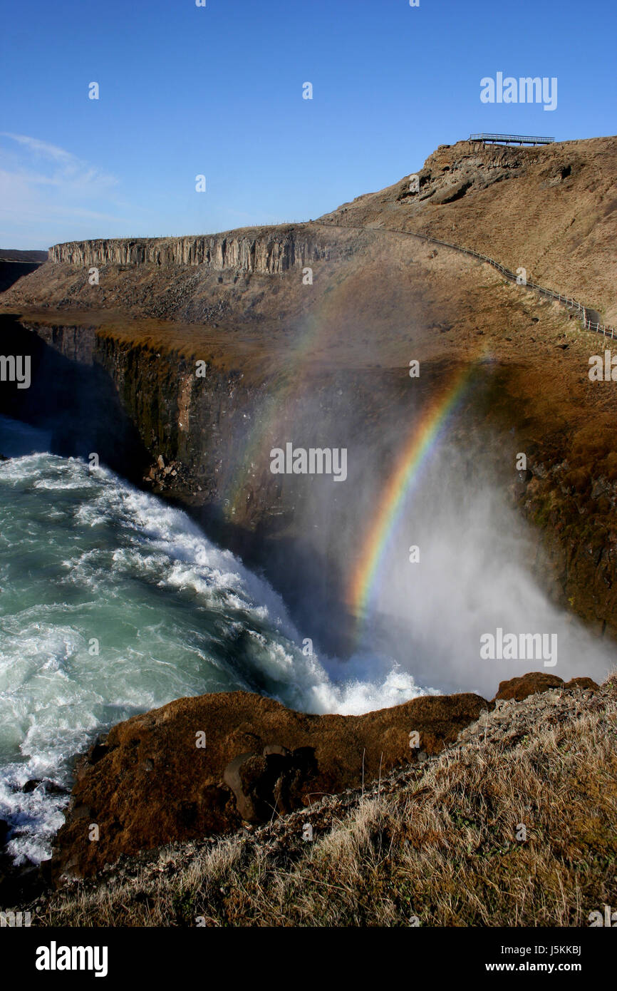 coloured colourful gorgeous multifarious richly coloured rock waterfall ...
