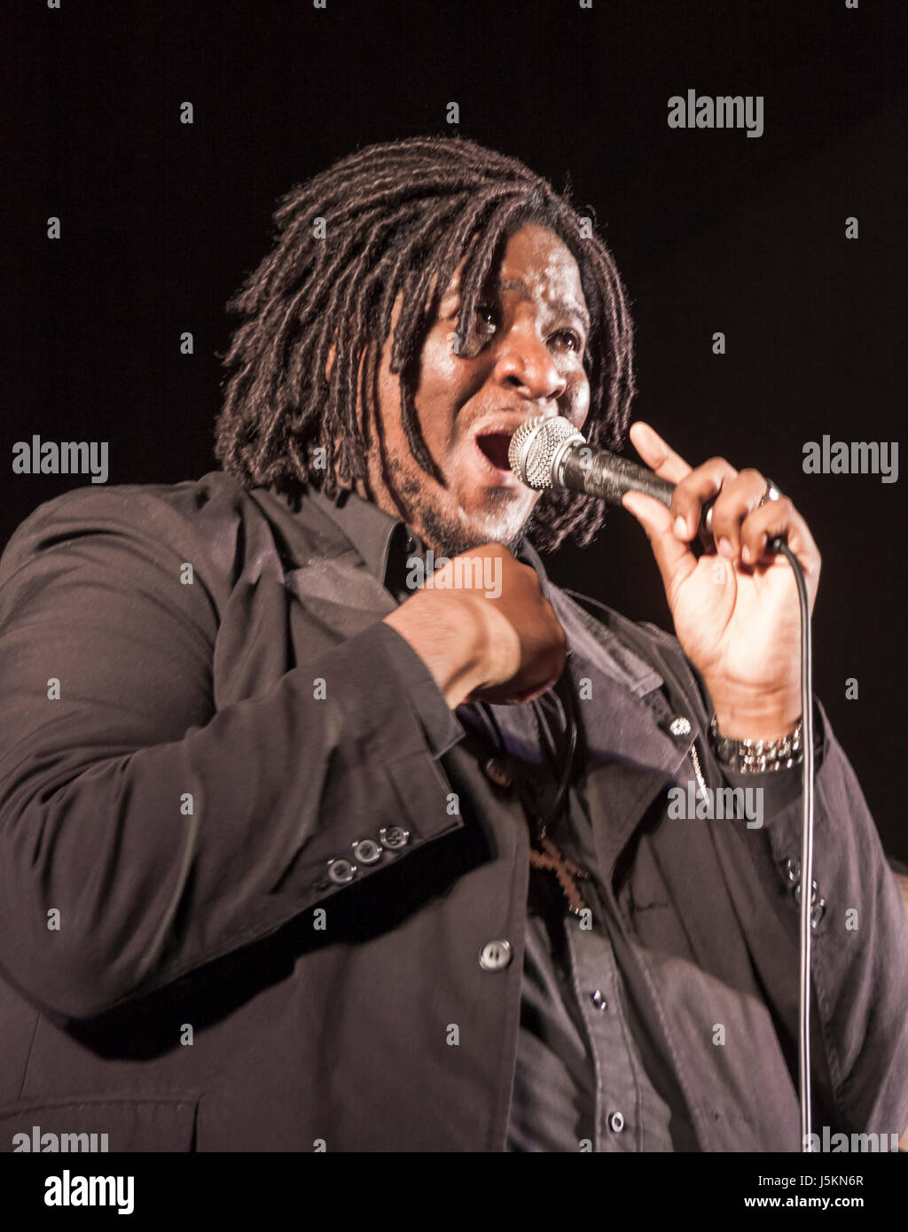 Gospel singer in concert Stock Photo - Alamy