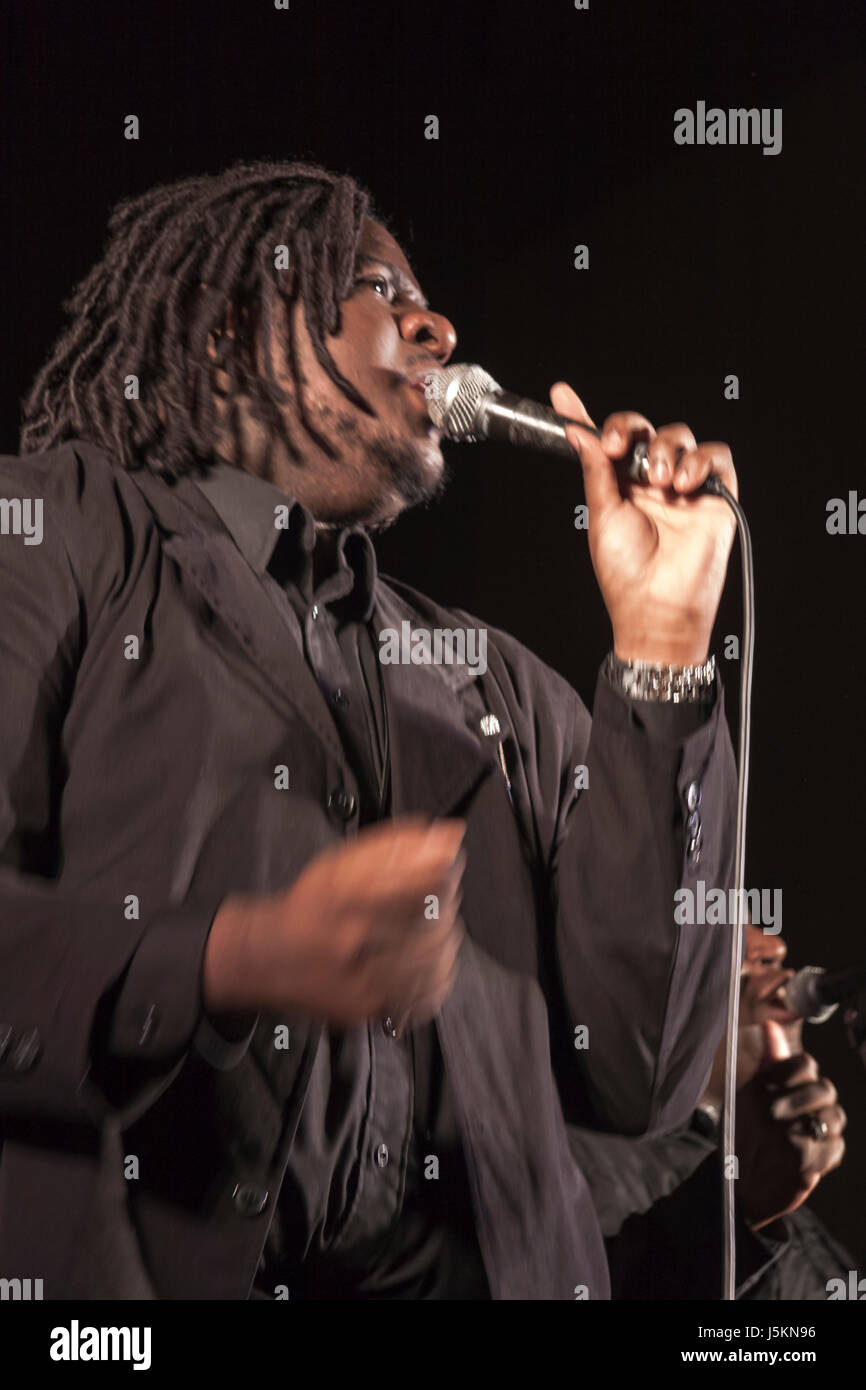 Gospel singer in concert Stock Photo - Alamy
