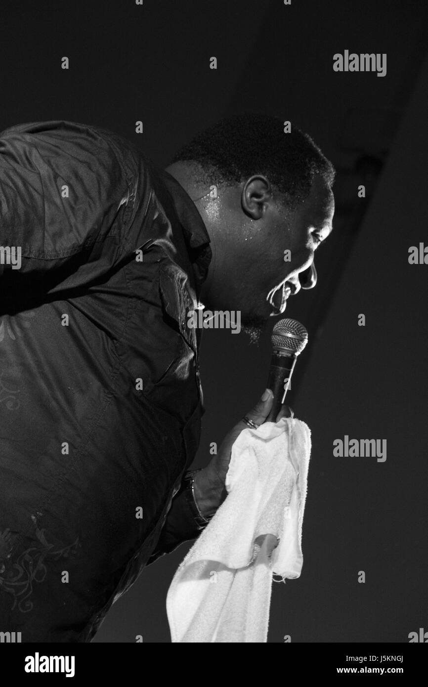 Gospel singer in concert Stock Photo - Alamy