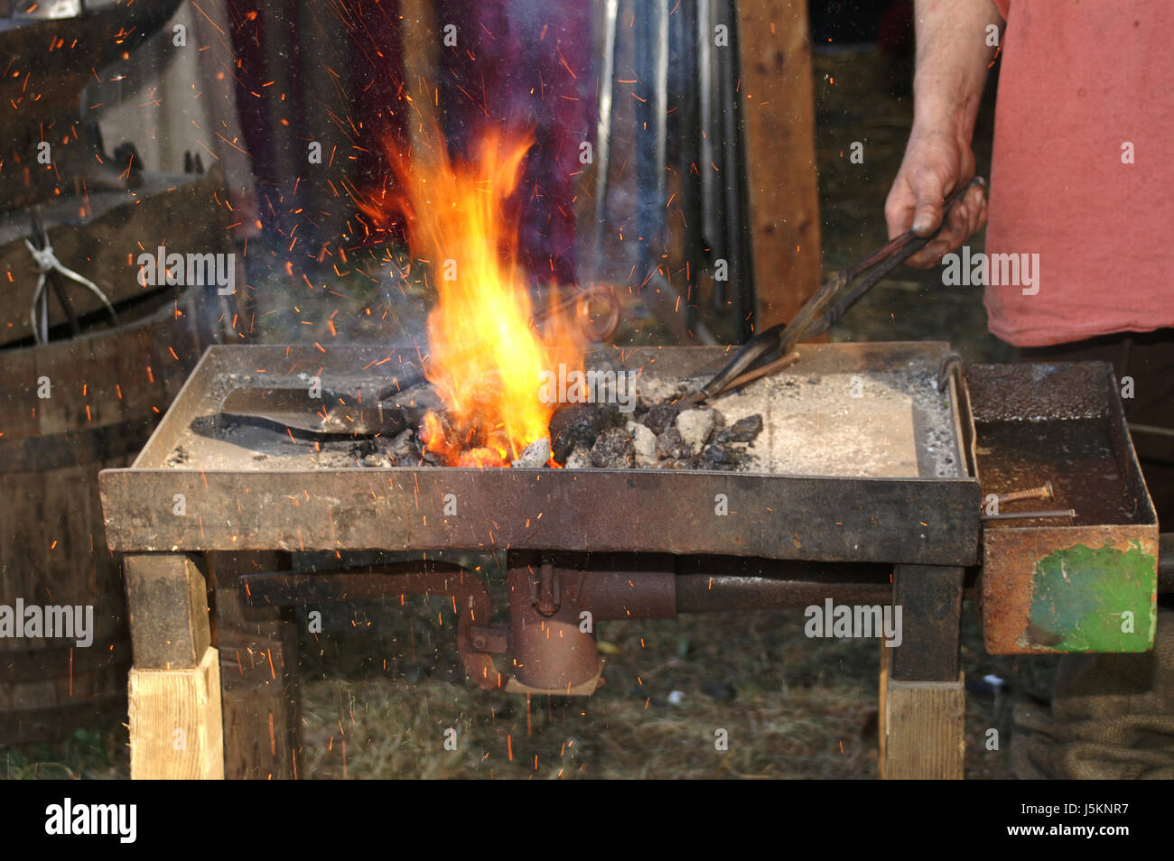 hand tool fire conflagration apron apron dress flame flames smithy ...