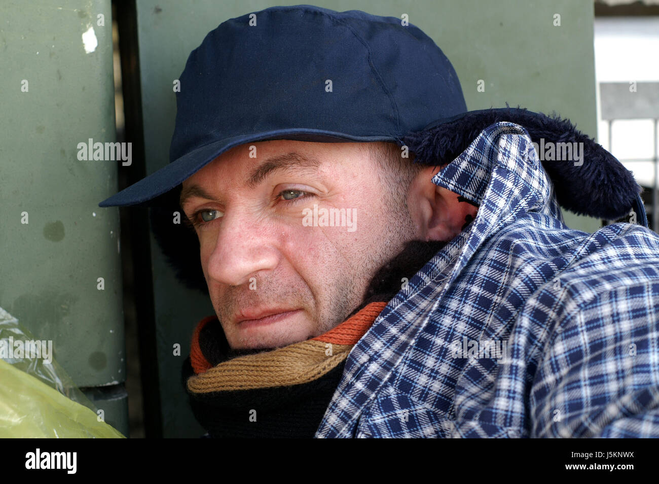 hat portrait unsheltered cap beggar unemployment pauper neglected poor ...