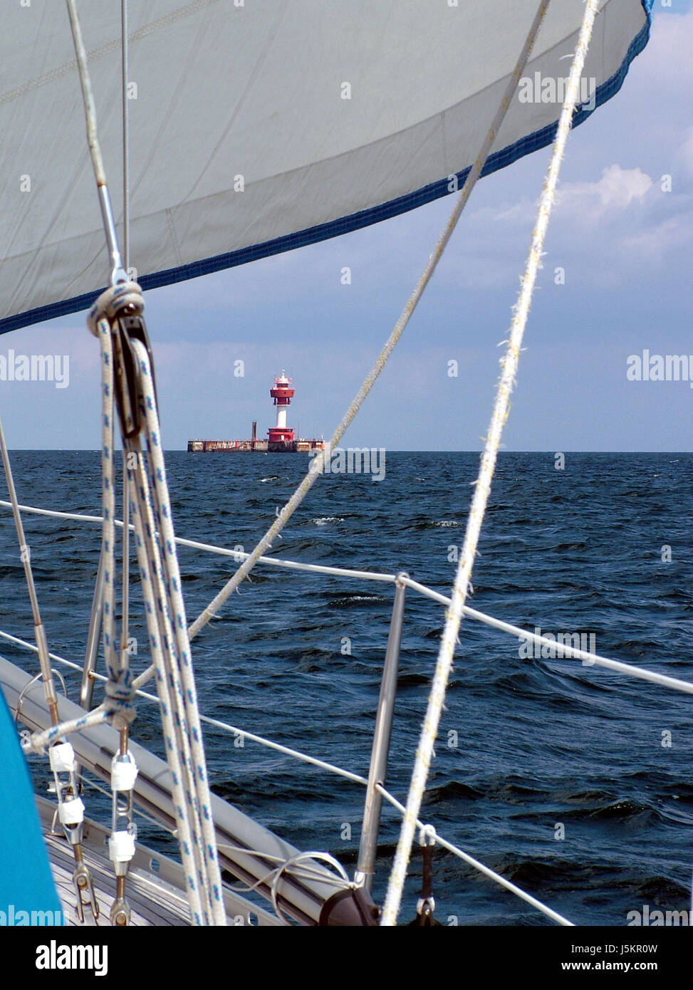 sign signal blue navigation seafaring cloud water baltic sea salt water ...