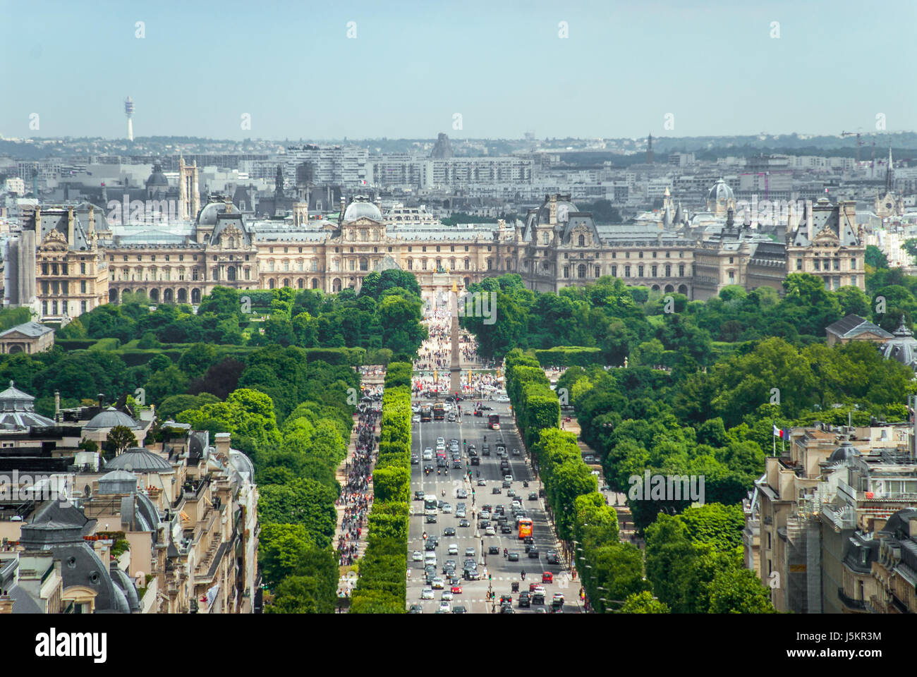 Louvre museum aerial view hi-res stock photography and images - Alamy
