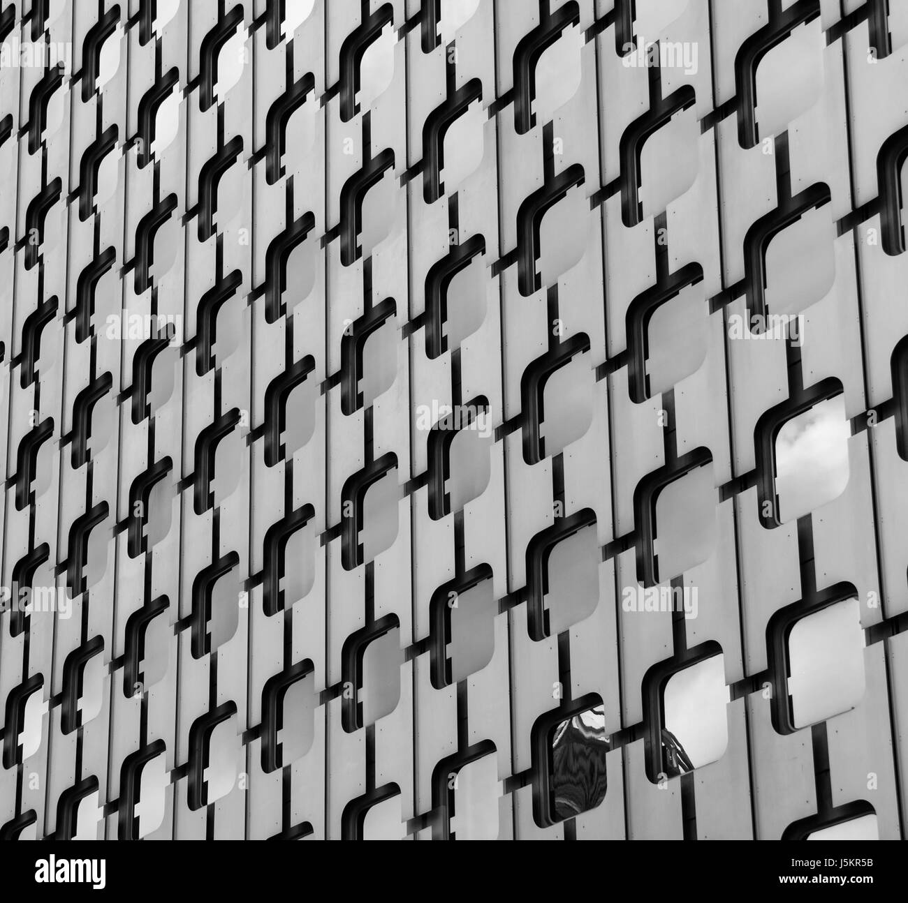 Modern house balcony metal Black and White Stock Photos & Images - Alamy
