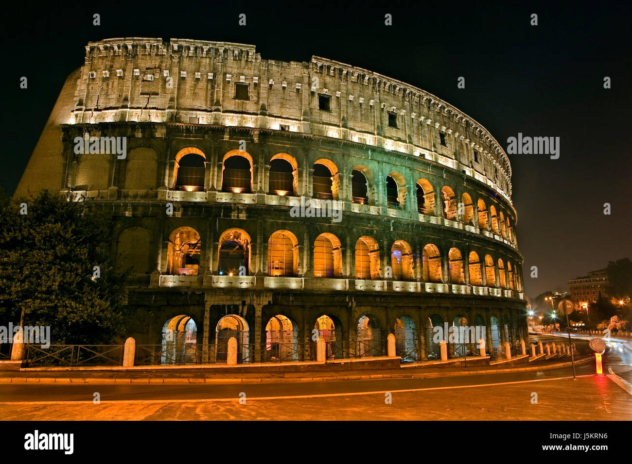 rome - colosseum at night Stock Photo - Alamy