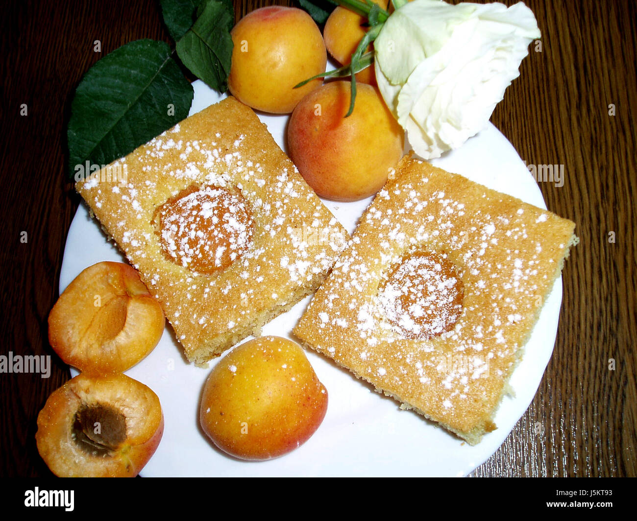 orange flower rose plant pome stone-fruit plate cake pie dainty stucco ...