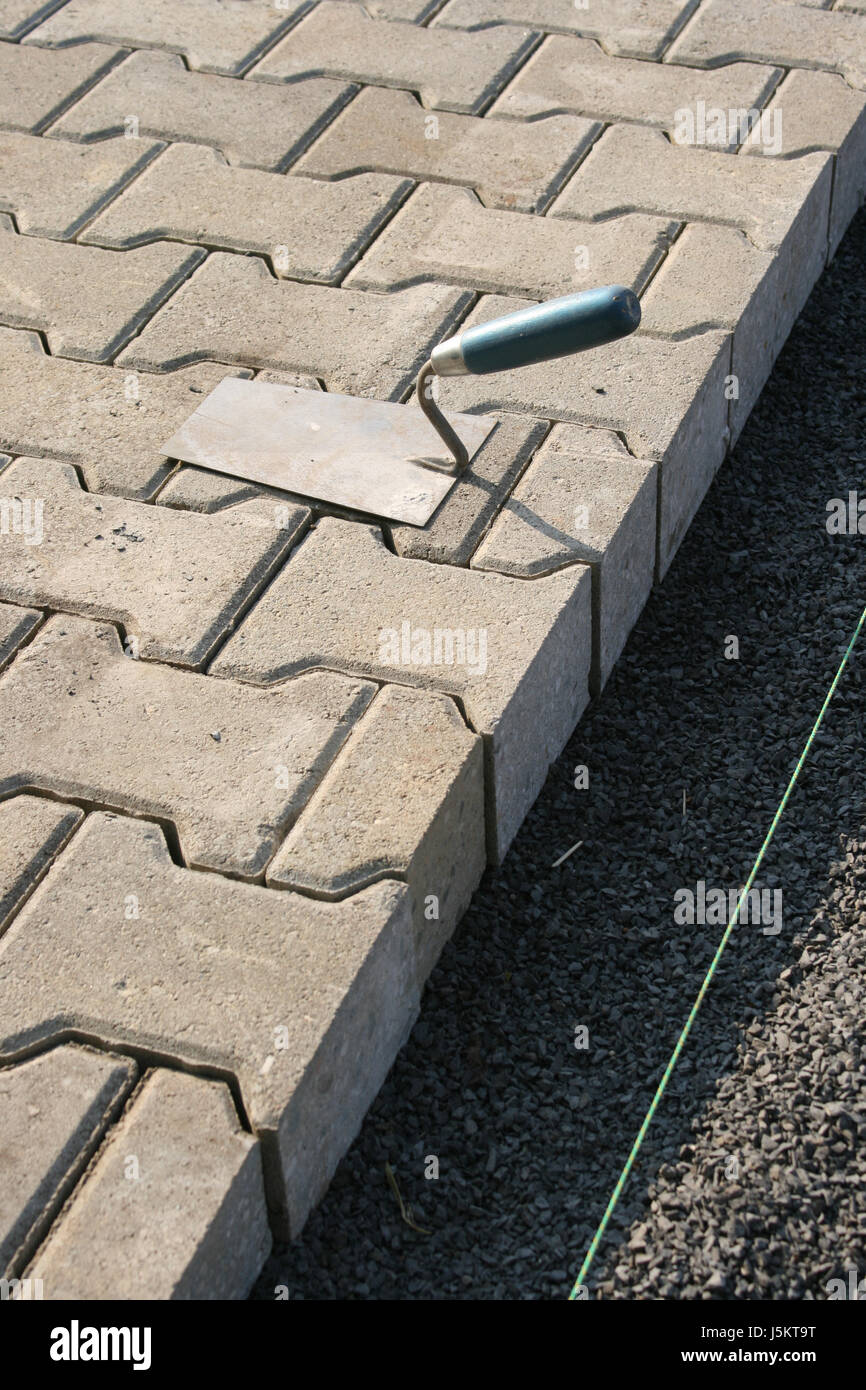 tool plaster gravel trowel cobblestone gateway pavement road way paving ...