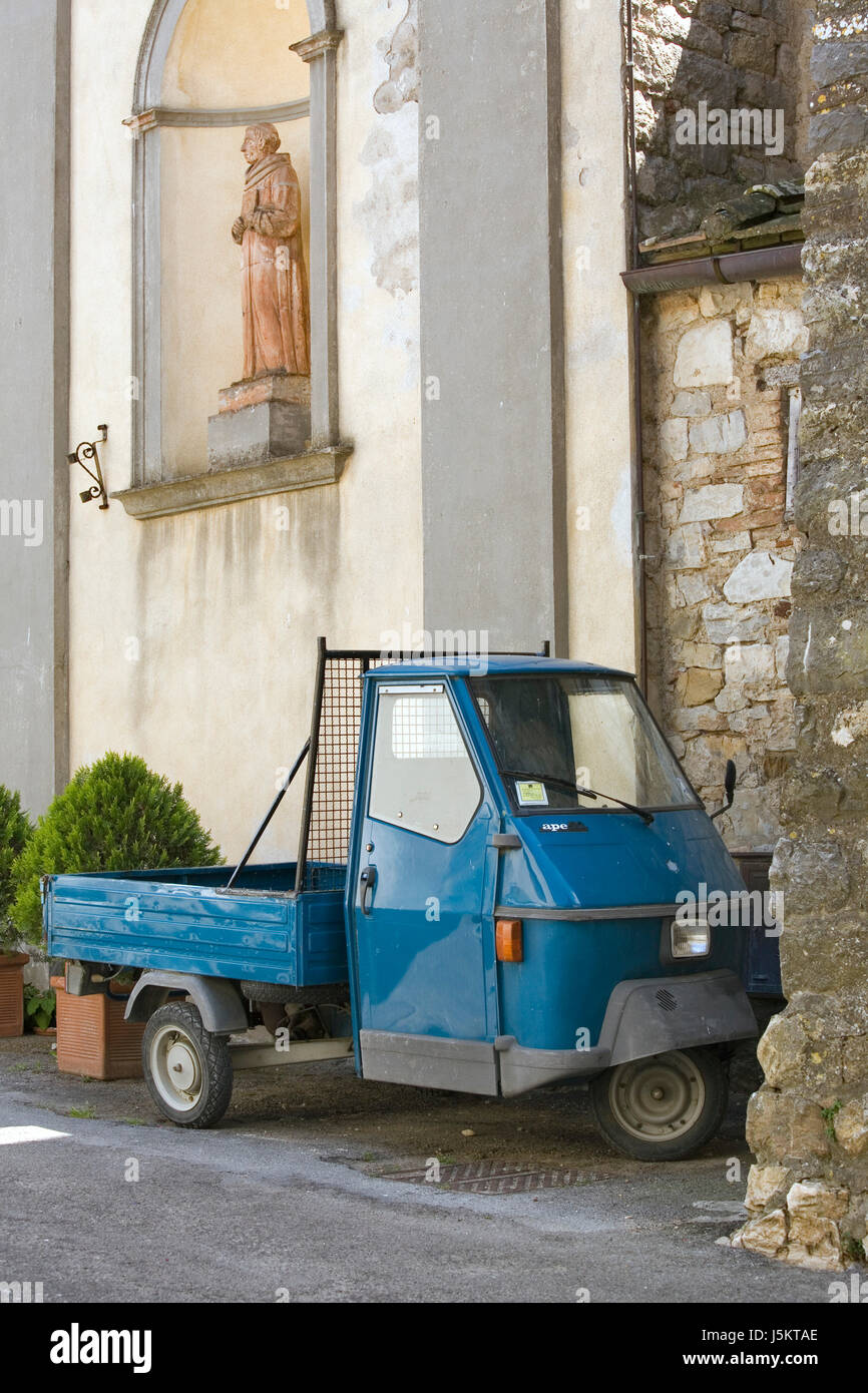 blue church car automobile vehicle means of travel motor vehicle ...