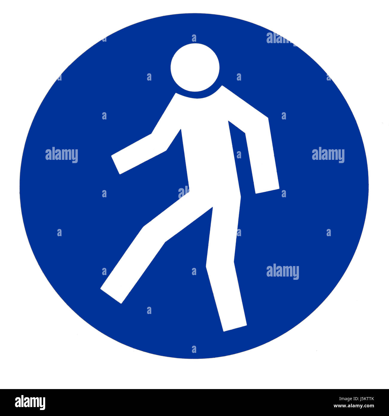 sign signal blue walk go going walking human human being blank european ...