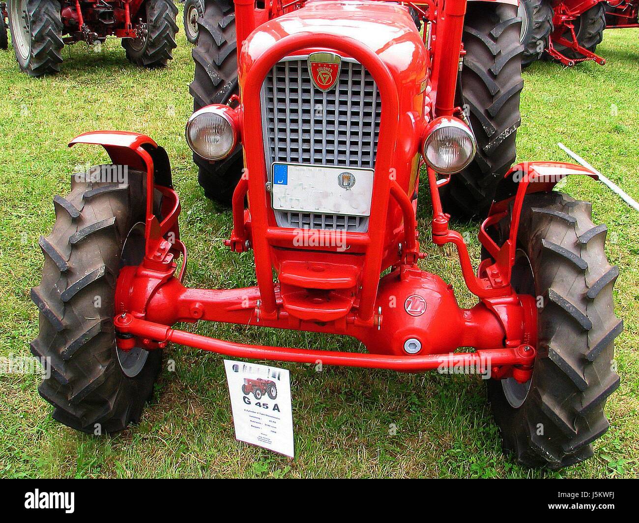 agriculture farming vehicle old-timer event tractor meadow meeting meet ...