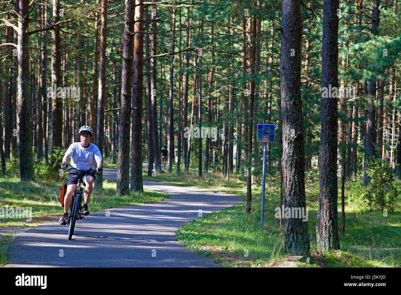 Cycling on the Seaside Cycle Route in Lithuania Stock Photo - Alamy