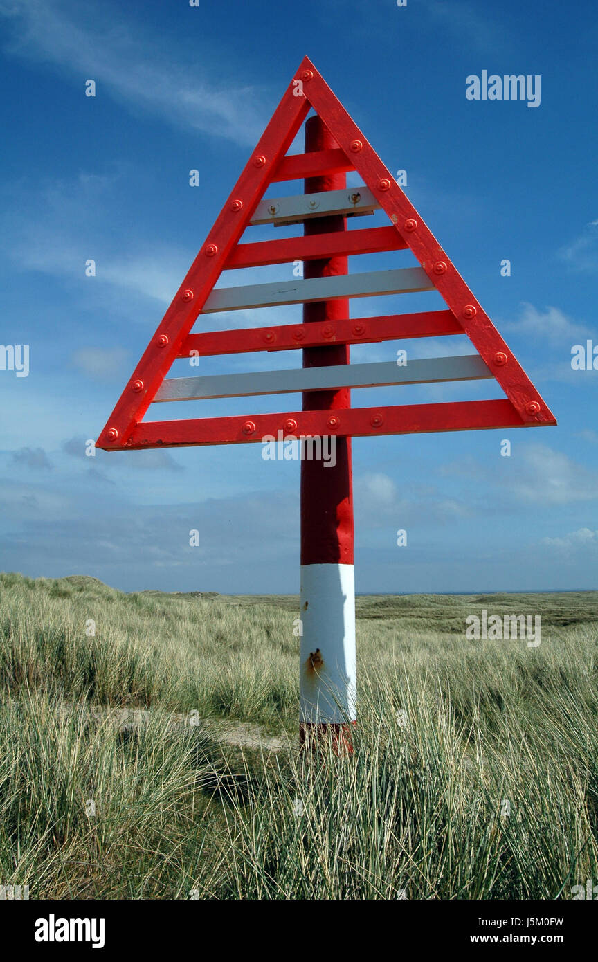 blue navigation seafaring direction pole visible attention triangle ...
