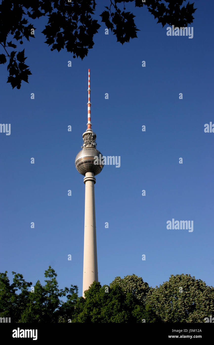 tower detail monument sights europe cities spring communication berlin ...