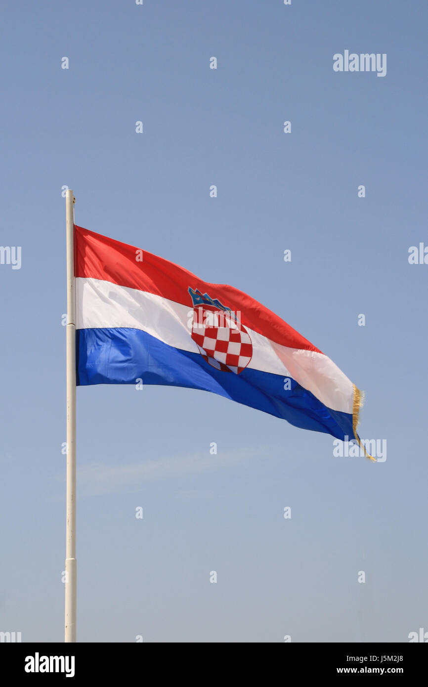croatian national flag Stock Photo - Alamy